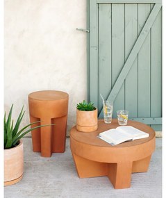 Terakotový odkládací stolek Kave Home Vilena, ⌀ 33 cm