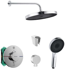 SANITINO - Sprchový set s termostatem a tělesem pod omítku hansgrohe, příslušenství kielle, chrom SANI21HKK002