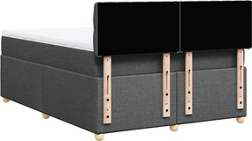 Box spring postel s matrací tmavě šedá 160x200 cm textil 3286739