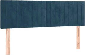 Box spring postel s matrací tmavě modrá 140x190 cm samet 3131079