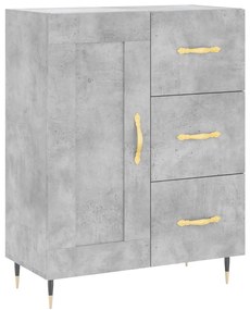 Skříň highboard betonově šedá 69,5x34x180 cm kompozitní dřevo - Default Title