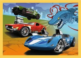 TREFL Puzzle Autíčka Hot Wheels 4v1 / 35, 48, 54, 70 dílků / 28,5 x 20