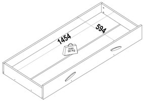 Domečková postel 90x200 s úložným prostorem Boom - bříza/růžová