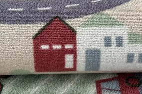 Vopi, Dětský kusový koberec Scanroad 39 kruh, 67x67 (průměr) kruh, vícebarevná, dětský pokoj