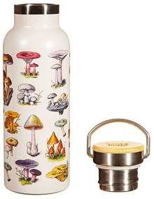 Krémová nerezová dětská lahev 500 ml Vintage Mushroom - Sass &amp; Belle