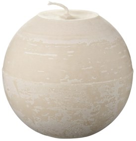 Ib Laursen Svíčka Rustic Fog Ø 10 cm, krémová barva, vosk
