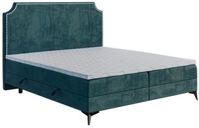 Kontinentální postel 120 cm Lexa (mořská) (s matrací a úl. prostorem). 1043385