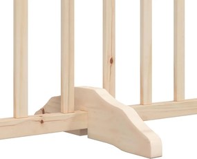 Zábrana pro psy s dvířky skládací 15 panelů 750 cm topol 3155699