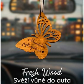 Ahome CZ Dřevěná vůně do auta –  Motýl pro maminku