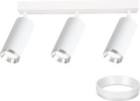 Bodové svítidlo Mica, 3x bílé/chromové kovové stínítko, w