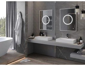 Mexen Koga podsvícené koupelnové zrcadlo 60 x 80 cm, LED 6000K, ventilátor - 9821-060-080-611-00