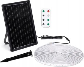 Set Solární Led páska barva Studená 20mb 200W IP65 hermetická s dálkovým ovládáním