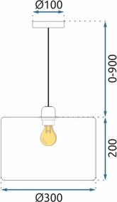 Toolight Toolight, kovové závěsné svítidlo 1xE27 APP1015-1CP, chromová, OSW-04542