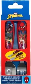 STOR Dětský příbor 2ks Spiderman / Nerezová ocel / Bez BPA