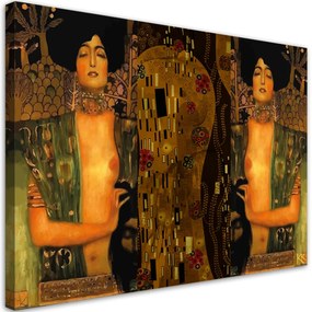 Obraz na plátně, Judyta s hlavou Holofernes - 90x60 cm