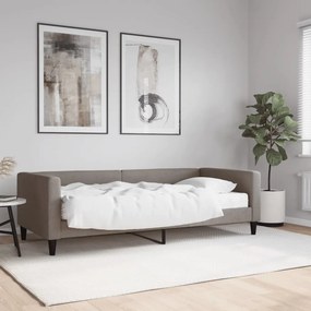 Válenda s matrací taupe 90 x 200 cm textil 3196563