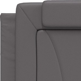 Postel Viana s matrací šedá 180 x 200 cm umělá kůže 3208813
