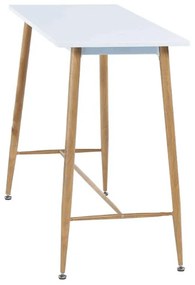 Barový stůl, bílá / buk, 110x50 cm, Tempo Kondela DORTON