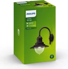 Philips Raindrop černá / Venkovní nástěnné svítidlo / bez zdroje / E27