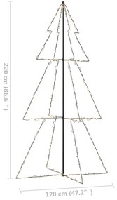 vidaXL Vánoční stromek kužel 300 LED diod dovnitř i ven 120 x 220 cm