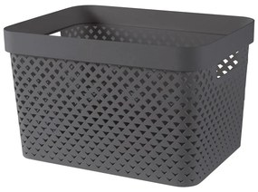 Tmavě šedý plastový úložný box 35,5x26x22 cm Pure – Curver