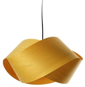 Moderní dřevěné svítidlo ve tvaru uzlíku Nut  Moderní dřevěné svítidlo ve tvaru uzlíku Nut Barva rozety: Černá, Dekor: Žlutý