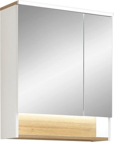 XXXLutz ZRCADLOVÁ SKŘÍŇKA, bílá, 60/71,6/21,4 cm Xora - Zrcadlové skříňky - 001977000702