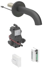 Geberit Piave - Elektronický umyvadlový ventil pod omítku, pro studenou vodu, napájení z generátoru, easy to clean, matná černá 116.265.14.1