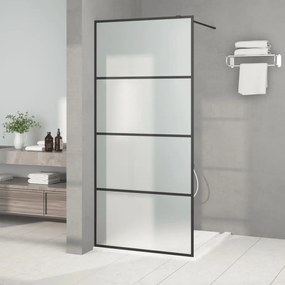 vidaXL Sprchová zástěna walk-in 90 x 195 cm mléčné ESG sklo [152131] Barva: Černá