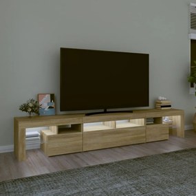 TV skříňka s LED osvětlením dub sonoma 230x36,5x40 cm 3152788