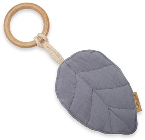 Kousátko s listy pro děti New Baby Leaf grey Barva: Šedá