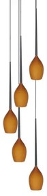 Retro lustr Izza 5 Amber