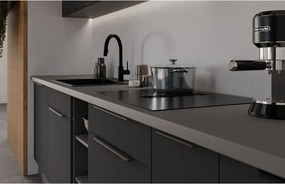 ARIA ab| horní kuchyňská skříňka 60x60 GN-72 1F (45°) rohová s policemi | 60x60 cm | antracit/černá