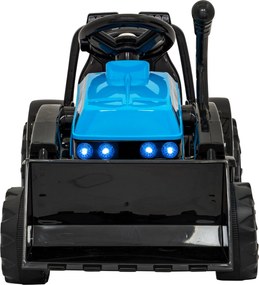 Ramiz Traktor buldozer G320 pro nejmenší děti modrý + pohyblivá lžíce + melodie + klakson + LED světla