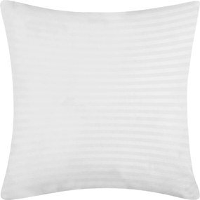 Saténový povlak na polštář Pruh 8mm - bílý Velikost: 40 x 40