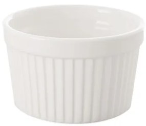 Miska zapékací, pr. 9 cm, v. 5,5 cm, porcelán, bílá, 12 ks