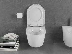Mexen Lena Rimless závěsné WC se sedátkem s pomalým zavíráním, bílá - 30220200
