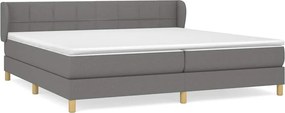 Box spring postel s matrací tmavě šedá 200x200 cm textil 3126830