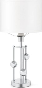 Costway Stolní lampa Noční stolní lampa s E27-Látkové stínidlo a ozdobné koule