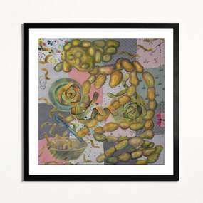 Daniela Krajčová | Obal na vajíčka Rám: Černý, Velikost: 50 x 50 cm