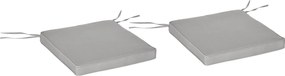 Outsunny Sada 2 polstrů na zahradní židle, odnímatelné potahy, 5 cm polyesterový materiál, rozměry 45L x 45Š cm, Světlá šedá | Aosom