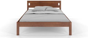 Dřevěná buková postel Visby LAXBAKEN / 90x200 cm, barva ořech