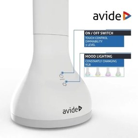 Nabíjecí stmívatelná LED stolní lampa 4W 250lm denní světlo RGB podstavec bílá