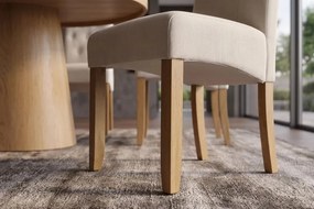 Designová jídelní židle Eileithya II béžová / dub