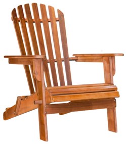 Casaria Zahradní lehátko ADIRONDACK, sklápěcí, 69x84x94cm, přírodní hnědá