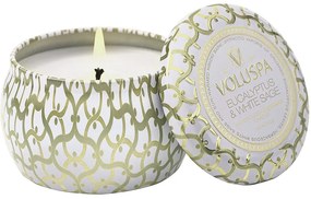 Voluspa – vonná svíčka Eucalyptus & White Sage (Eukalyptus a šalvěj), 113 g