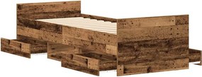 Rám postele bez matrace Staré dřevo 90x200cm Technické dřevo 3328803