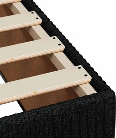 Rám postele bez matrace černý 140 x 190 cm textil 3284937