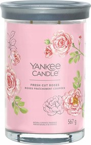 Yankee Candle vonná svíčka Tumbler ve skle velká velká Fresh Cut Roses 567g