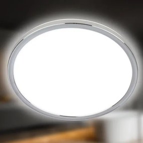 LED svítidlo BRILONER Pulap průměr 29,3cm 18W IP54 neutrální bílá chrom 3872018
